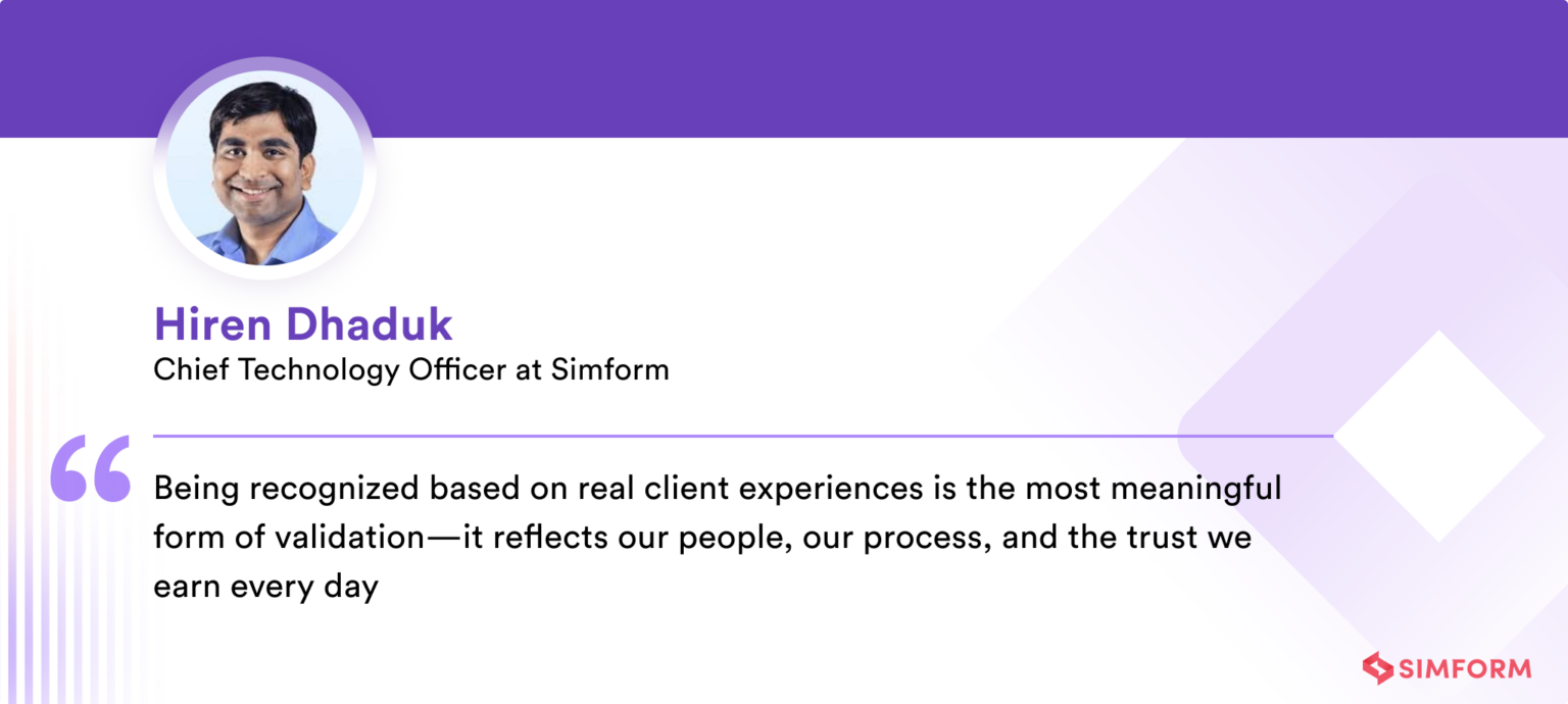 Simform Recognized as Top Rated IT Services & Development Partner by ...